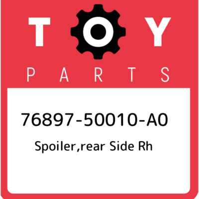 76897-50010-A0 Toyota Spoiler,rear side rh 7689750010A0, New Genuine ...