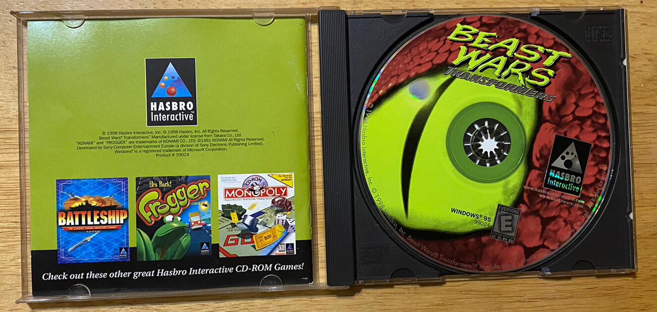 Beast Wars Transformers PC CD-ROM 1998 Hasbro Interactive Game For ...