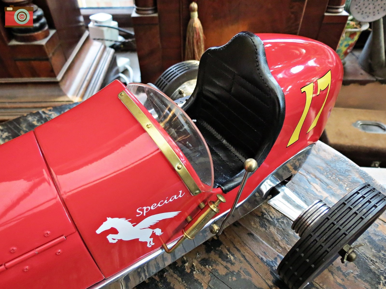 RED BB KORN VINTAGE RACING CAR REPLICA. Tether Car, Authentic Models ...