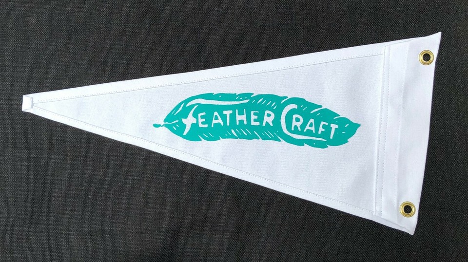 Feathercraft Vintage Style Boat Flag Pennant Nautical Feather Craft ...