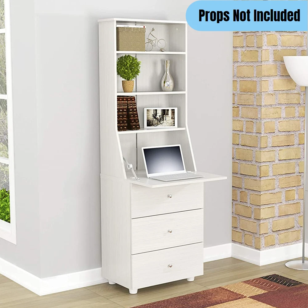 Compact Computer Cabinet With Hutch