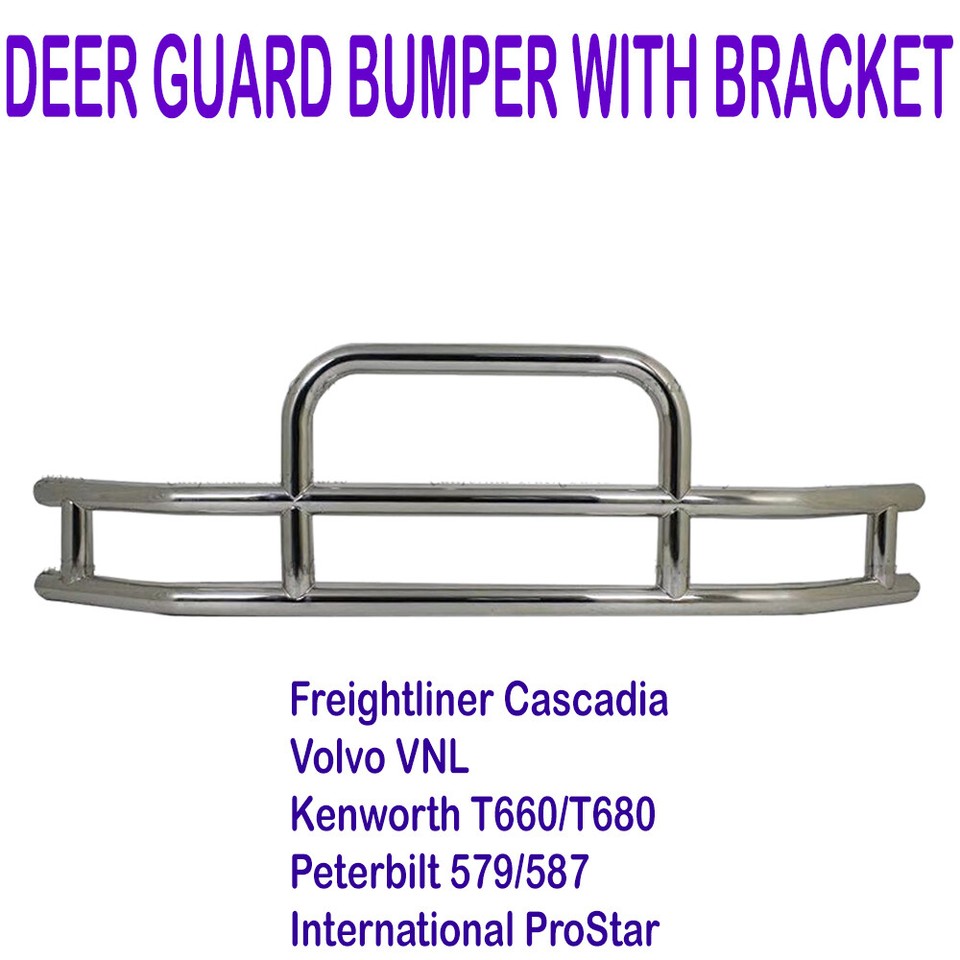 Stainless Steel Deer Guard for Freightliner Volvo Kenworth Peterbilt | eBay