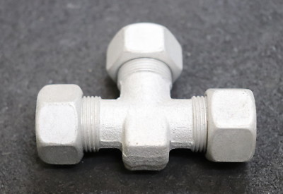 ERMETO 7 Stück T-Verschraubung mit Rohranschlüssen T15-PL Stahl A3C ...