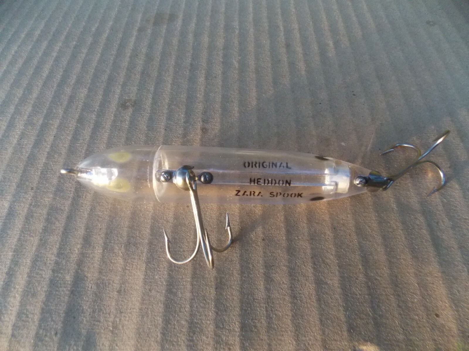 Original Heddon Zara Spook Topwater Lure CLEAR Approx 4-1/4" Body V ...