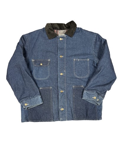 Vintage WearGuard Jacket Mens XLT Work Coat Chore Blue Denim Blanket ...