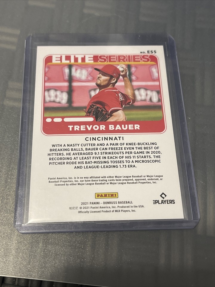 2021 PANINI DONRUSS TREVOR BAUER ELITE SERIES RAPTURE CARD | eBay
