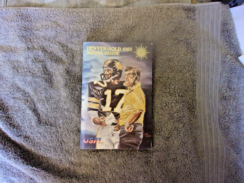 1985 DENVER GOLD MEDIA GUIDE Yearbook MOUSE DAVIS Program USFL VINCE ...