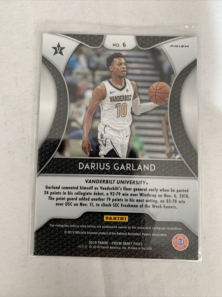 DARIUS GARLAND 2019-20 PANINI PRIZM DRAFT PICK ORANGE #6 ROOKIE ...