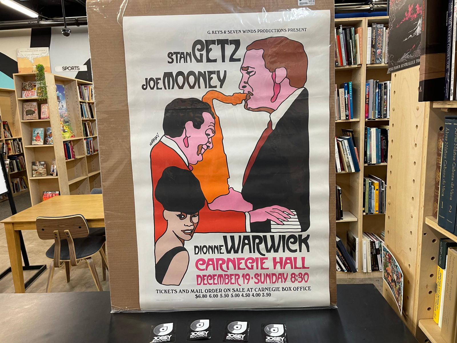 Stan Getz, Joe Mooney, Dionne Warwick At Carnegie Hall Poster 1965 | eBay
