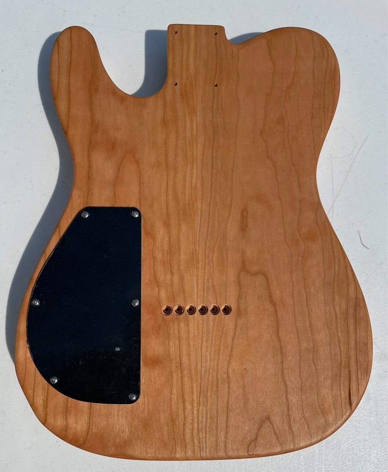 Tele Cherry guitar body w/ flame maple top, P90's, Free shipping! | eBay