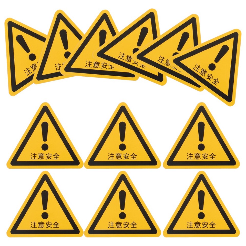 24 Pcs Safety Warning Sign Sticker Industrial Signs Danger Caution ...