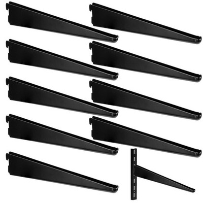 10 Pack Adjustable Shelf Brackets for Double Track System Closet ...