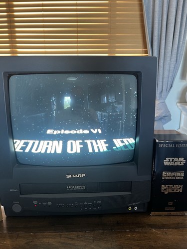 Sharp 13" TV VCR Combo VHS 13VT-N100 Retro Travel Game CRT TV With ...