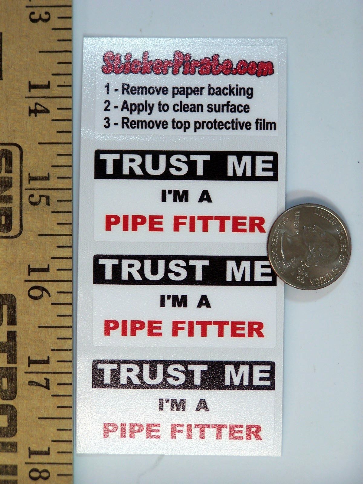 3 - Pipe Fitter Trust Me Tool Box Hard Hat Helmet Sticker H470 | eBay