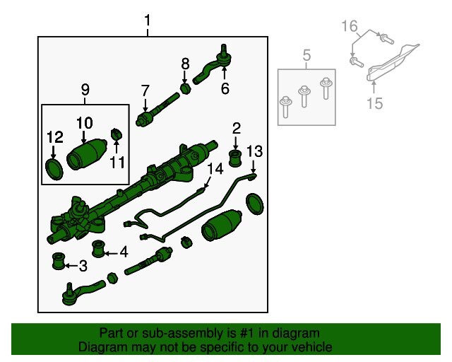 NEW Motorcraft Steering Gear Rack & Pinion STG-386 Ford Fusion Lincoln ...