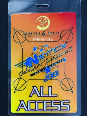 NSYNC Backstage Pass Laminate SPECIAL ALL ACCESS | eBay