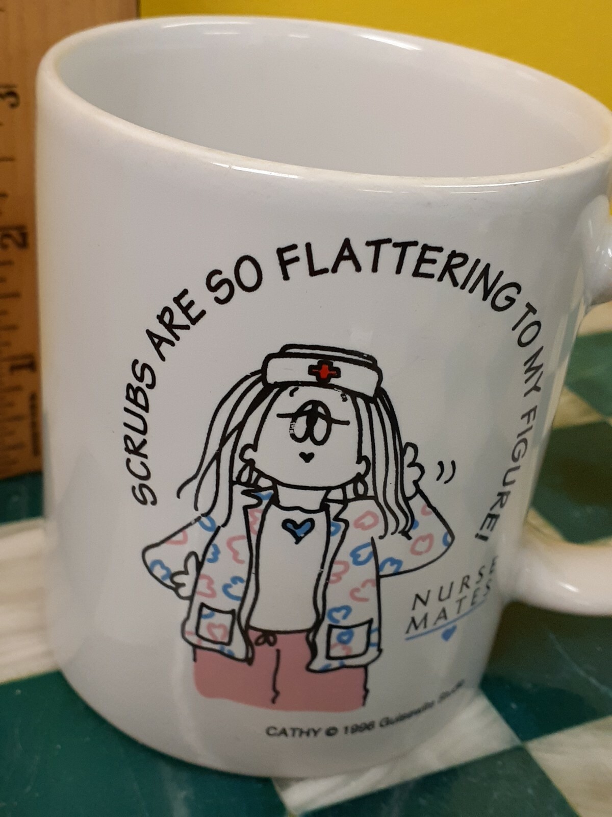 Nurse Mates Cathy Mug 1996 Guisewite Studio Ceramic "Scrubs Are So ...