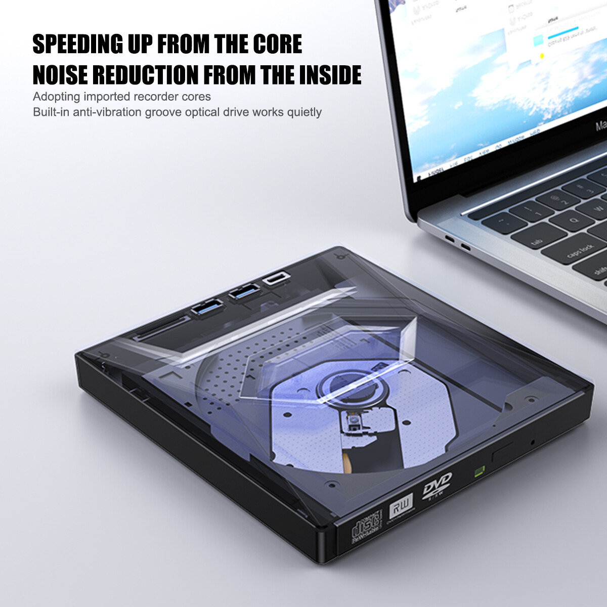 4in1 External CD VCD BD DVD RW Drive For PC Laptop USB 3.0 Burner ...