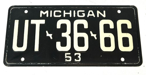 Vintage 1953 Michigan Wheaties Cereal Box License Plate | eBay