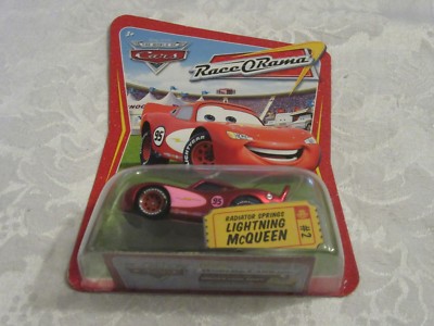 World of Cars Race-O-Rama Radiator Springs Lightning McQueen #2 Red ...