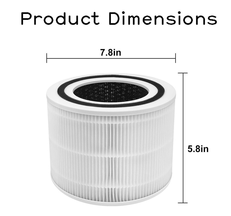 2x Core 300 True H13 HEPA Filter for Levoit Core P350, Core 300-RAC Air ...