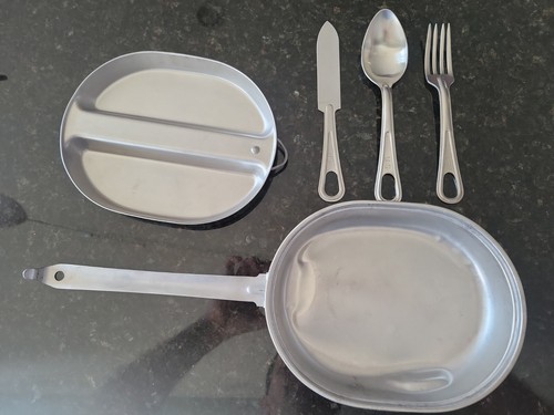 Mess Kit Wyott Manufactured Nice With Fork, Knife & Spoon | eBay