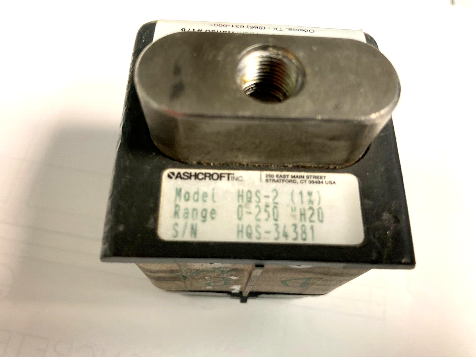 Heise HQS-2 0-250" H2O .1% Pressure Module Calibrated and Certified ODE ...