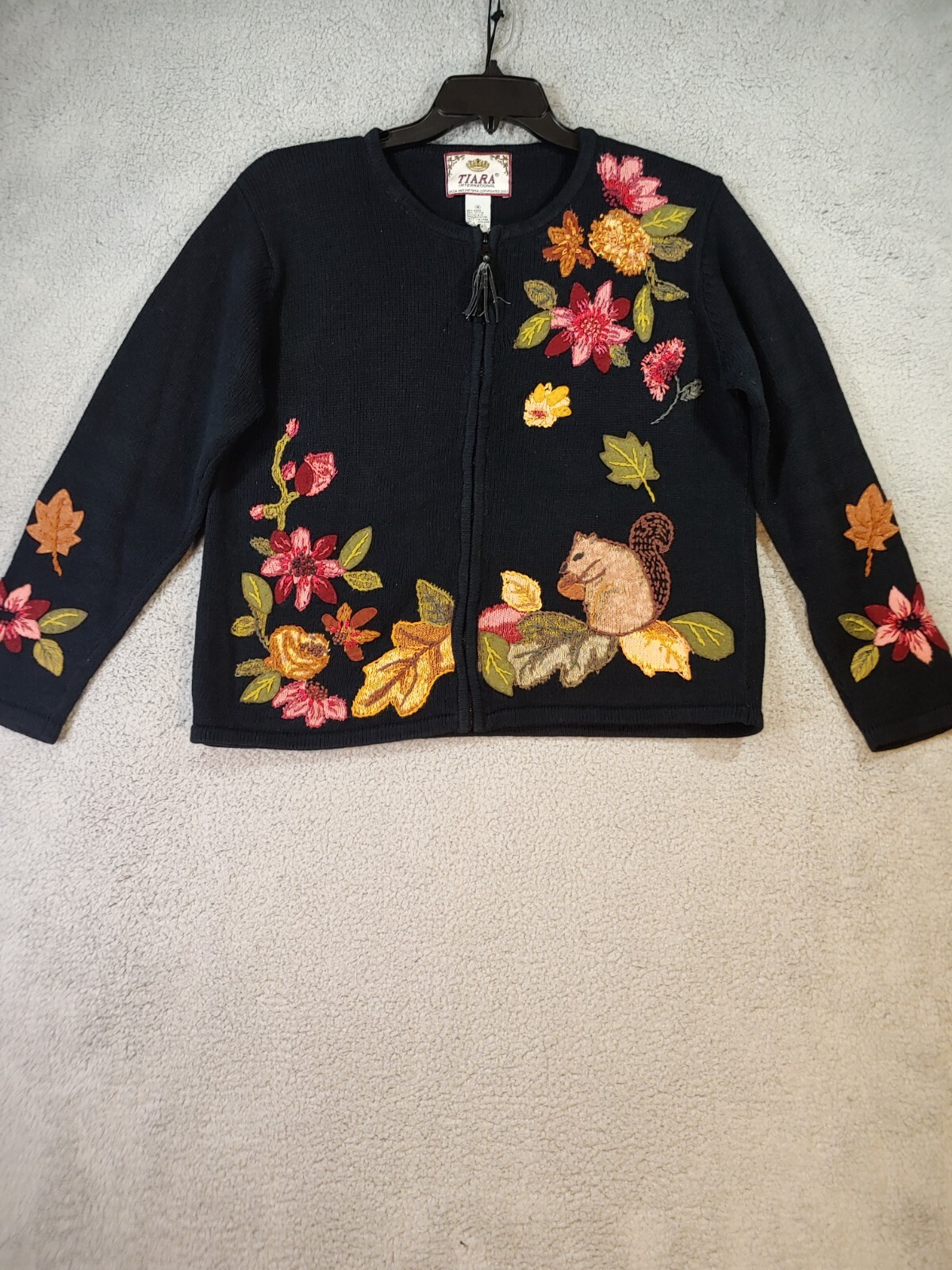 Tiara International Sweater medium Women's Full Zip c… - Gem