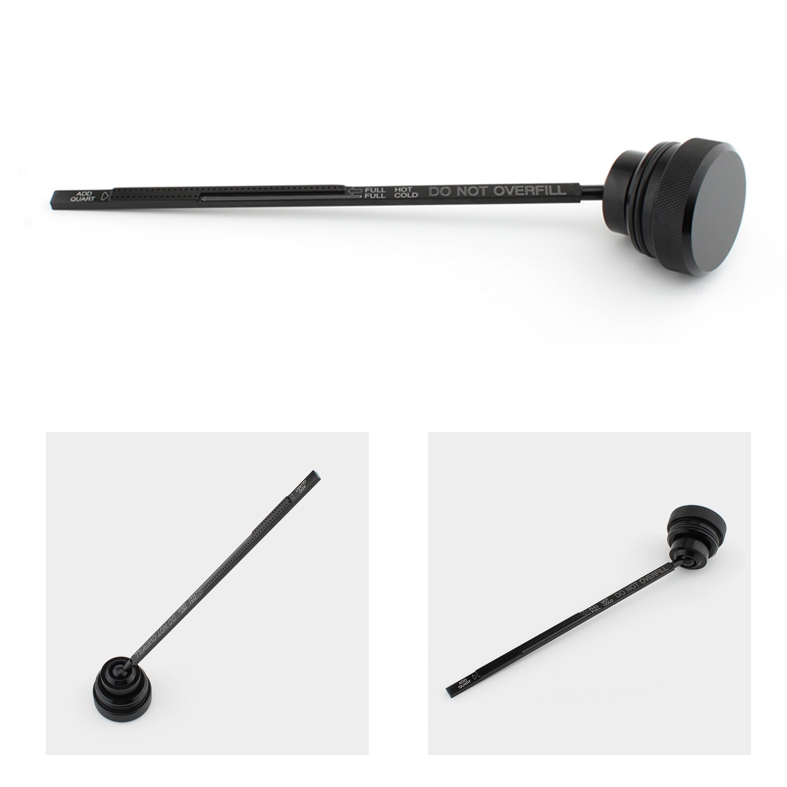 1x Black High Quality Aluminum Alloy Oil Tank Dip Stick Für Harley Dyna ...
