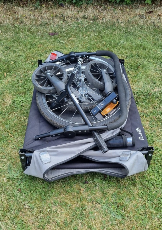 Pet Bike Trailer Stroller for Dogs Large, Up to 35kgs, Parking Brakes | eBay UK