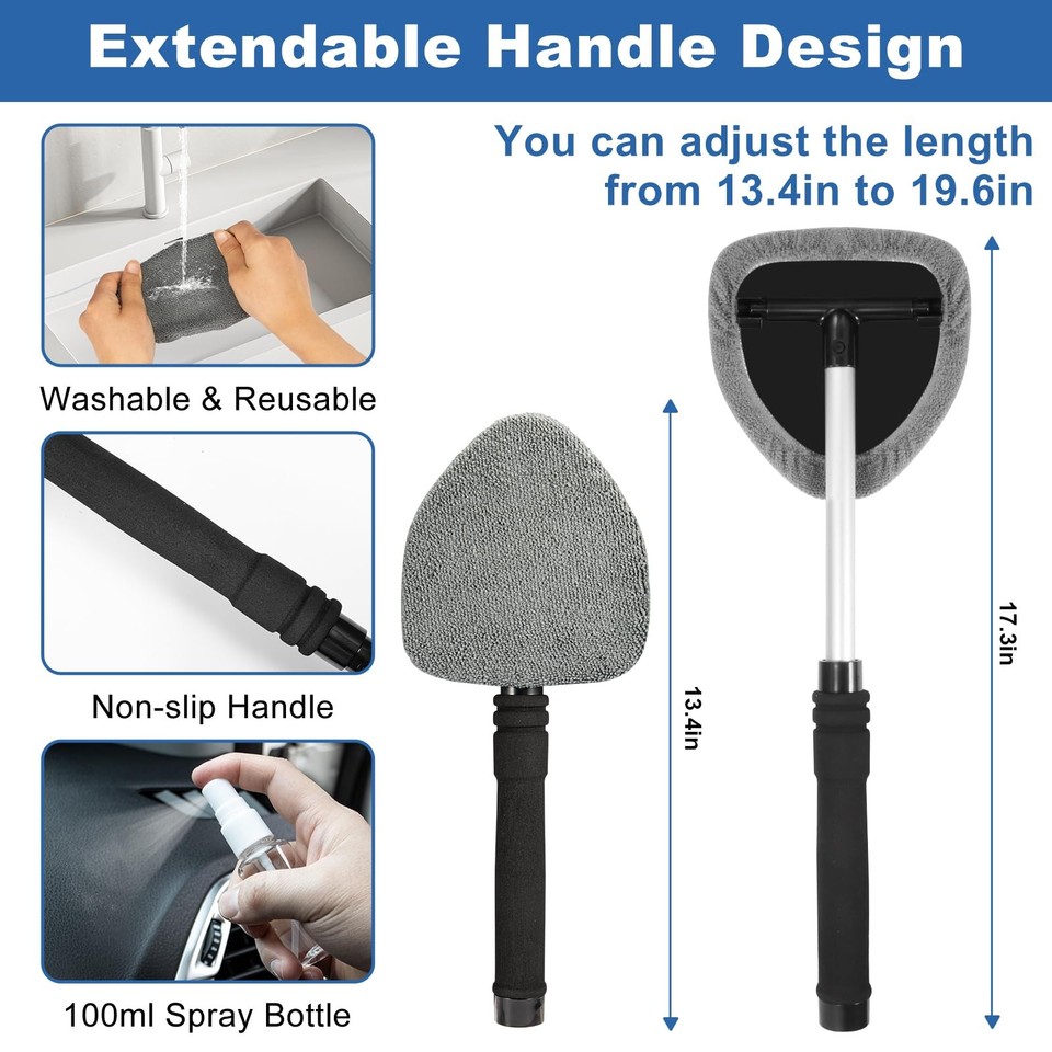 Windshield Cleaner Tool, 13Pcs Car Interior Cleaning Kit, Car Detailing ...