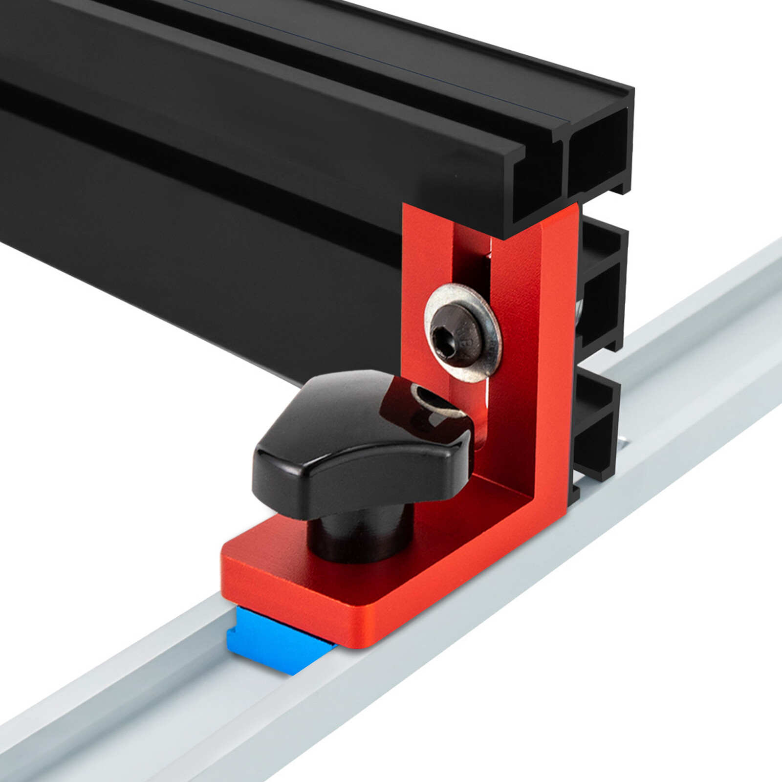 Manual Miter Track Saw Woodworking DIY Red T-Track Sliding Gauge Rail T ...