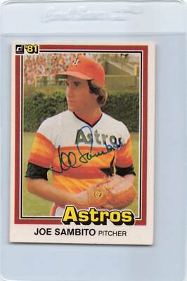 1981 Donruss #21 Joe Sambito Astros Signed Auto *37652 | eBay