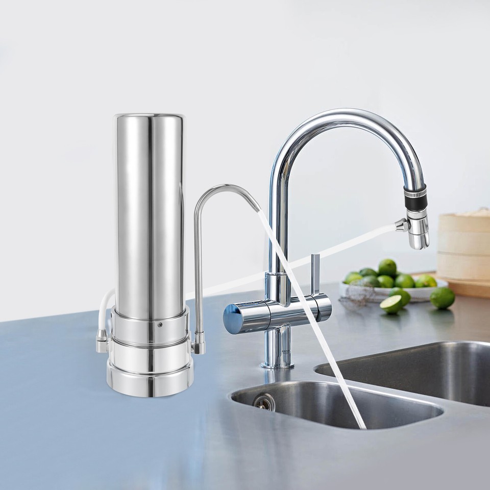 Stainless Steel Countertop Filter Water Filtration Filter Sink Drinking ...