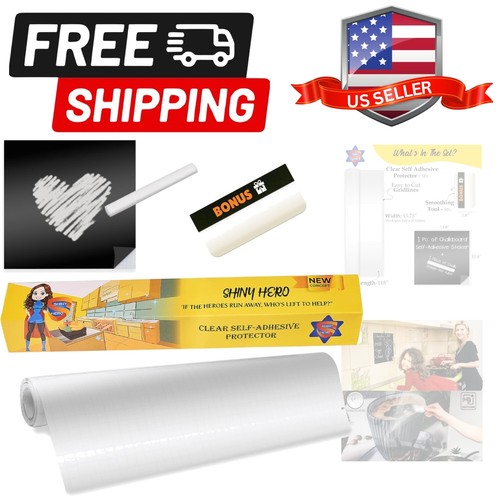 Durable Clear Plastic Foil - Waterproof Self-Adhesive Wallpaper Roll ...