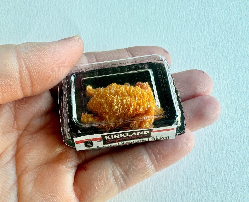 1:6 miniature Costco food chicken ketchup Nutella skippy croissant box ...