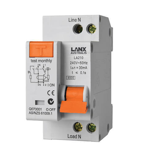Lanx 2 Pole Din Rail Mount Type A RCD MCB RCBO 10A 16A 20A 25A 32A ...