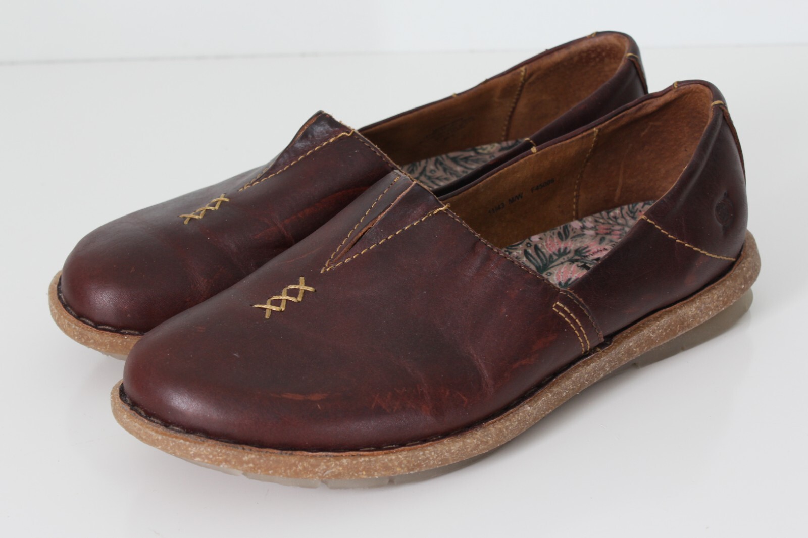 Born Womens Tropi Slip On Brown Leather Beach Pool Summer Shoes Size 11 ...