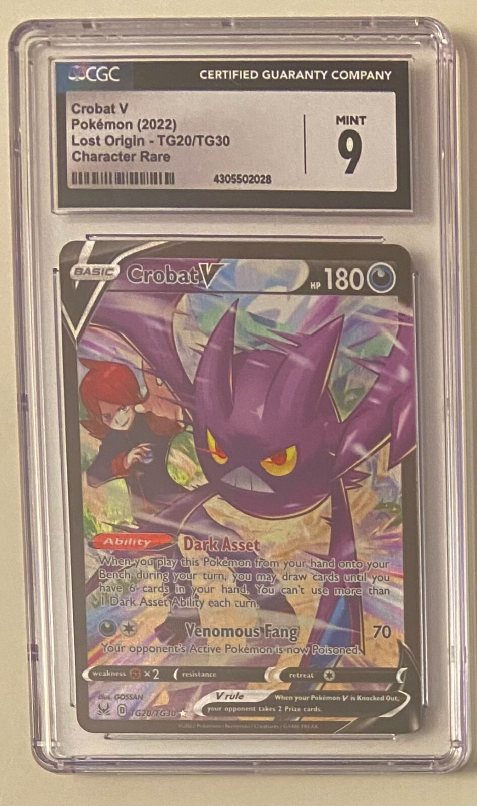 Pokémon TCG Crobat V Lost Origin Trainer Gallery TG20/TG30 Holo Ultra ...
