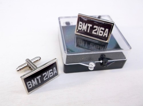 JAMES BOND 007 CAR NUMBER LICENCE PLATE BADGE MENS CUFFLINKS GIFT | eBay