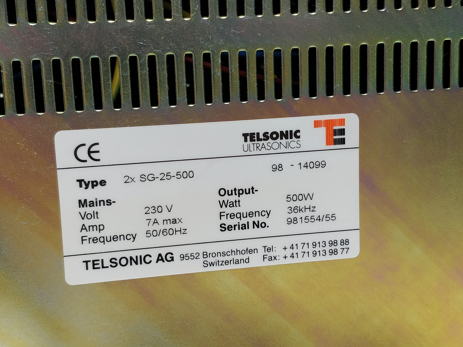 Telsonic Ultrasonics SG-25-500 Welding Générateur | eBay