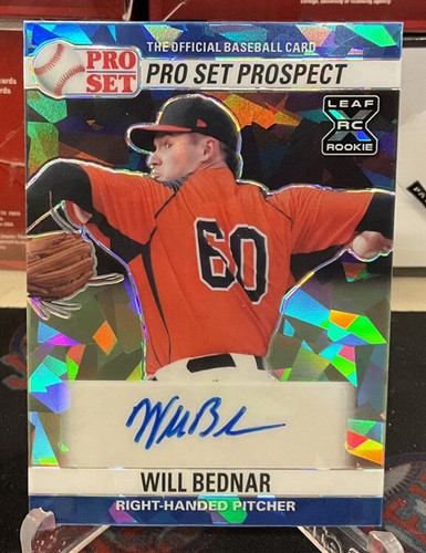 2021 Leaf Pro Set Metal Will Bednar Blue Crystals XRC Rookie Auto /25 ...