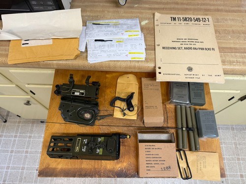 VIETNAM WAR ERA AN/PRT-4 RADIO AN/PRR-9(XE-9) JAN CRYSTALS TRANSMITTER ...