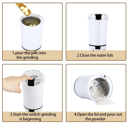 Multifunctional Electric Pill Crusher Grinder-Fine Powder Electronic ...