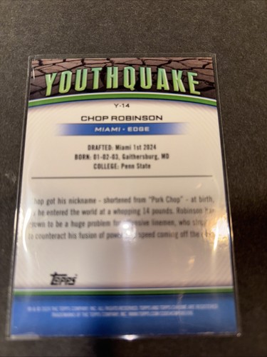 2024 Topps Chrome Chop Robinson Rookie Youthquake Lazer Refractor #Y-14 ...