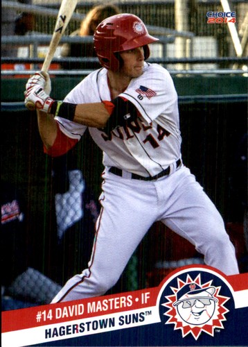David Masters 2014 Choice Hagerstown Suns #12 RC FREE SHIPPING ...