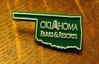 Oklahoma Parks & Resorts Vintage Lapel Pin - Sooner State Map Souvenir ...