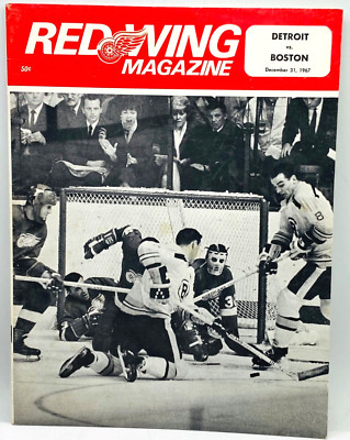 Vintage Hockey PROGRAM Detroit Red Wings vs Boston Bruins Dec 31, 1967 ...