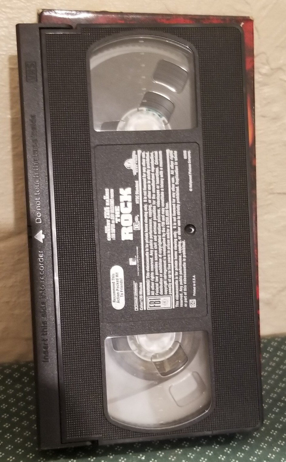 The Rock VHS VCR Video Tape Movie Nicolas Cage, Sean Connery ...