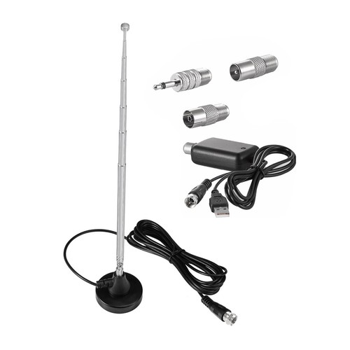 Magnetic Base FM Radio Telescopic Antenna and Amplifier For Tabletop ...